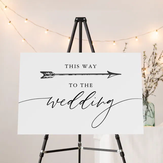 Rustic Wedding This Way Arrow Wedding Sign | Zazzle