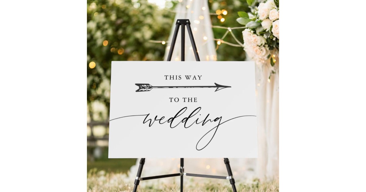 Rustic Wedding This Way Arrow Wedding Sign | Zazzle
