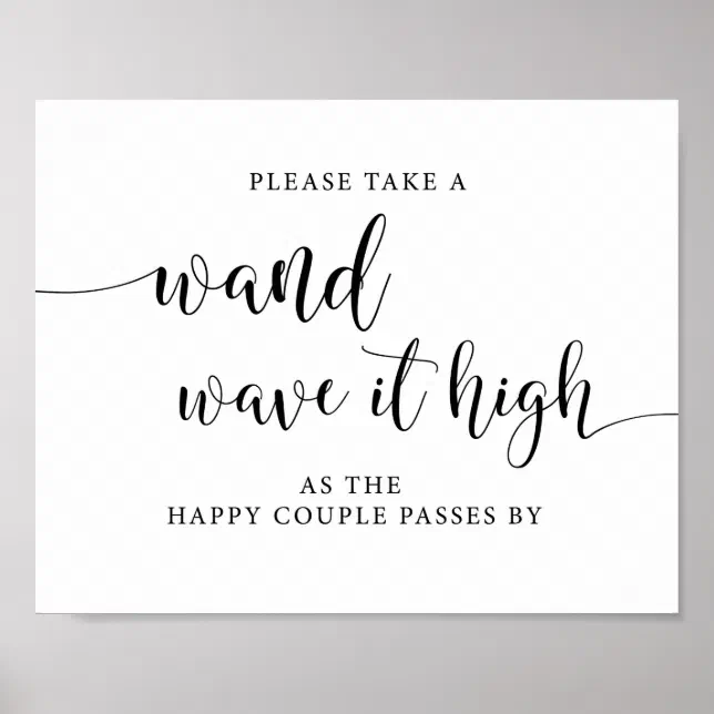 Rustic Wedding Wand Send Off Sign | Zazzle