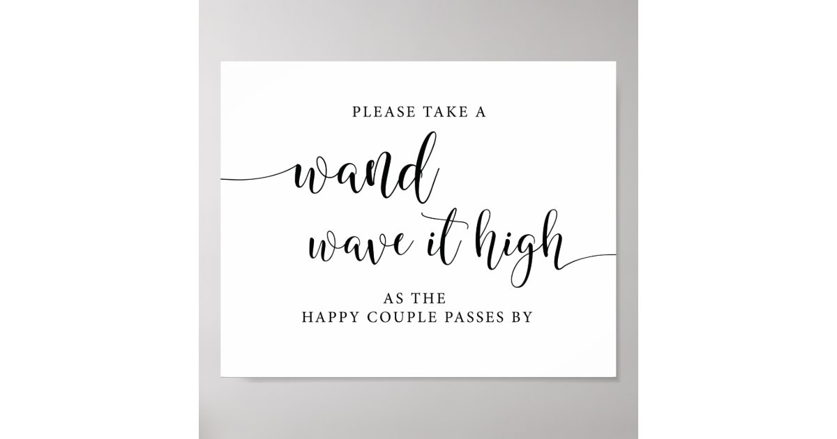 Rustic Wedding Wand Send Off Sign | Zazzle
