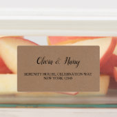 Rustic Wedding Waterproof Return Address Labels | Zazzle