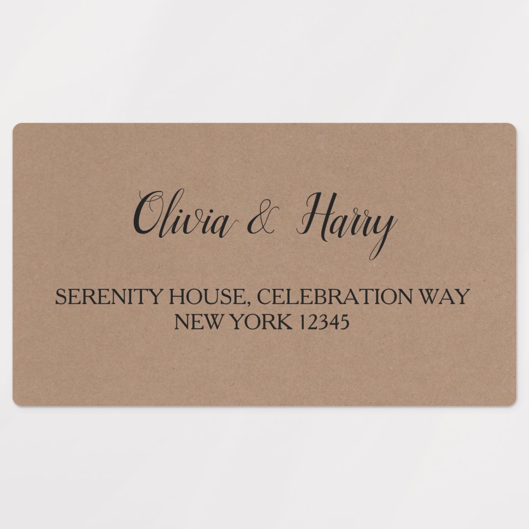 Rustic Wedding Waterproof Return Address Labels | Zazzle