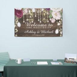 Rustic Wedding Welcome Party Banner | Zazzle
