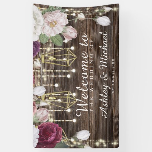 Rustic Wedding Welcome Party Banner | Zazzle