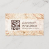 Rustic Wedding Wood Grain Details QR code Custom Business Card | Zazzle