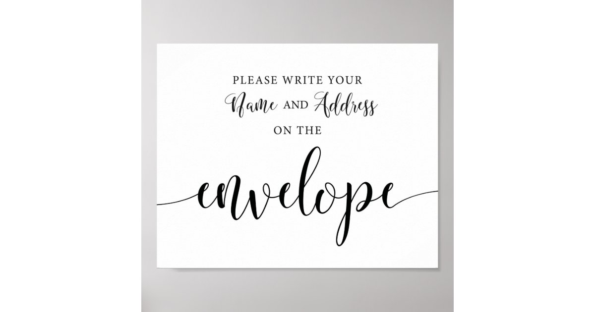 Rustic Wedding Write Your Address Sign | Zazzle