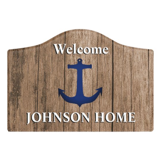 Rustic Welcome Nautical Ocean Door Sign | Zazzle.com