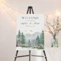 Rustic Welcome Watercolor Woodland Green Forest Foam Board | Zazzle