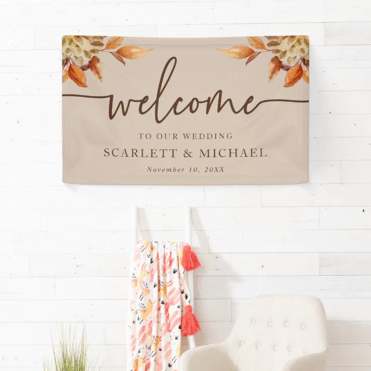 Rustic Welcome Wedding Banner | Zazzle