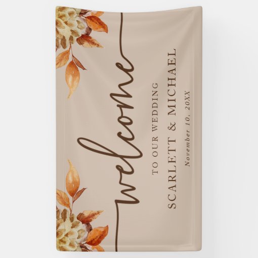 Rustic Welcome Wedding Banner | Zazzle