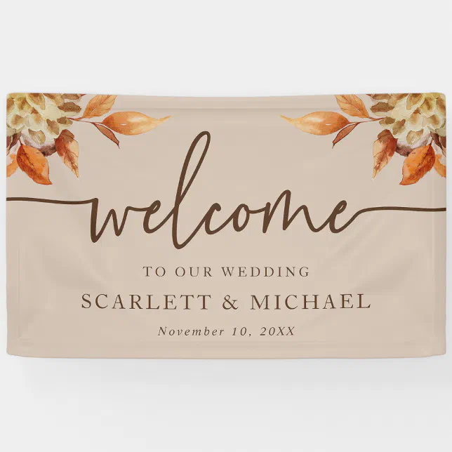 Rustic Welcome Wedding Banner | Zazzle