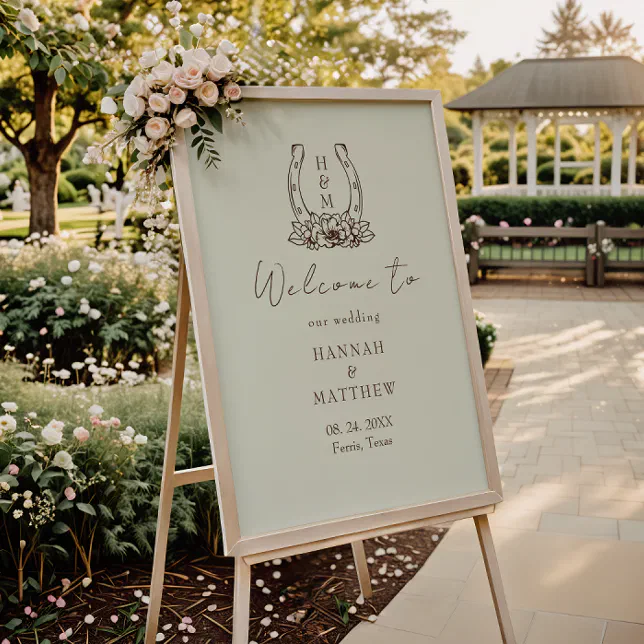 Rustic Western Boho Wedding Welcome Sign | Zazzle
