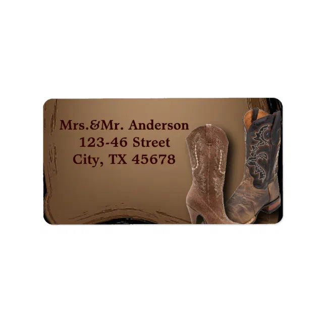 rustic western country cowboy wedding label | Zazzle