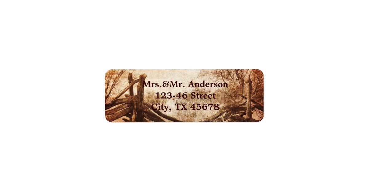 rustic western country farm wedding label | Zazzle