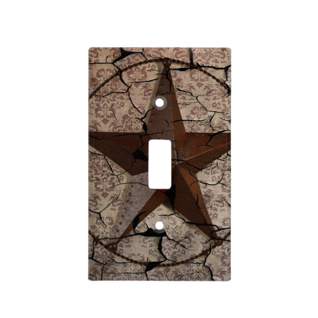 Rustic Western Country Primitive Texas Star Light Switch Cover | Zazzle