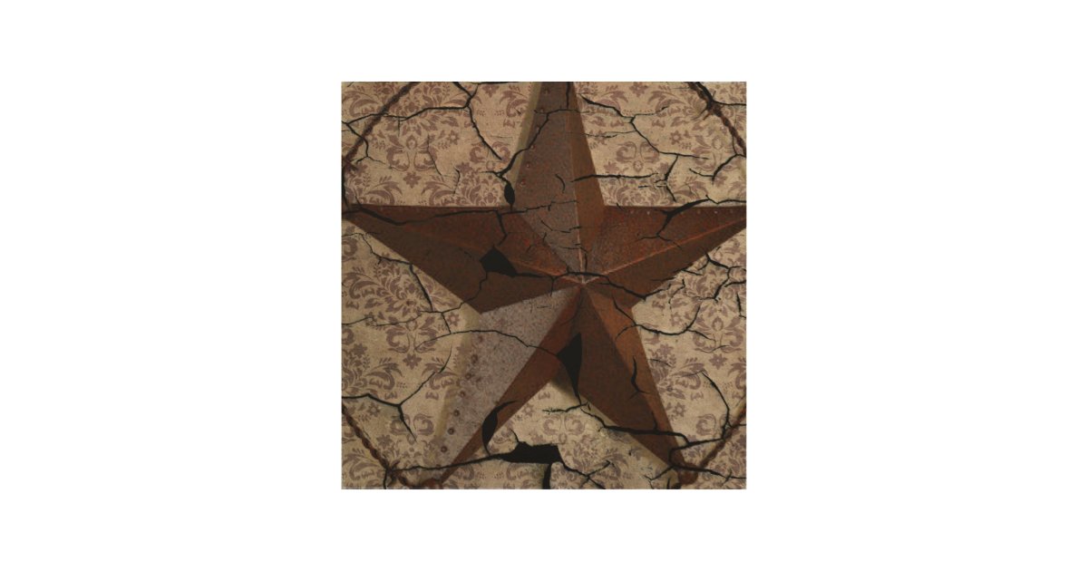 Rustic Western Country Primitive Texas Star Wood Wall Art | Zazzle