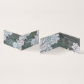 Rustic Western Country White Lace Teal Barn Wood Business Card | Zazzle