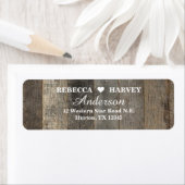 rustic western country woodgrain barn wedding label | Zazzle