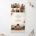 Rustic Western Cowboy All in One QR Code Wedding Tri-Fold Invitation ...