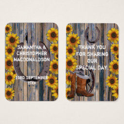 Rustic western cowboy favor thank you tag | Zazzle