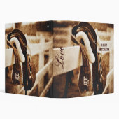Rustic western cowboy horse saddle wedding binder | Zazzle