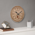 Rustic Western Cowboy Large Clock | Zazzle