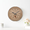 Rustic Western Cowboy Large Clock | Zazzle