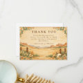 Rustic Western Desert Wedding Thank You Card | Zazzle