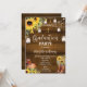 Rustic Western Graduation Party sunflowers Invitation | Zazzle