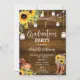 Rustic Western Graduation Party sunflowers Invitation | Zazzle