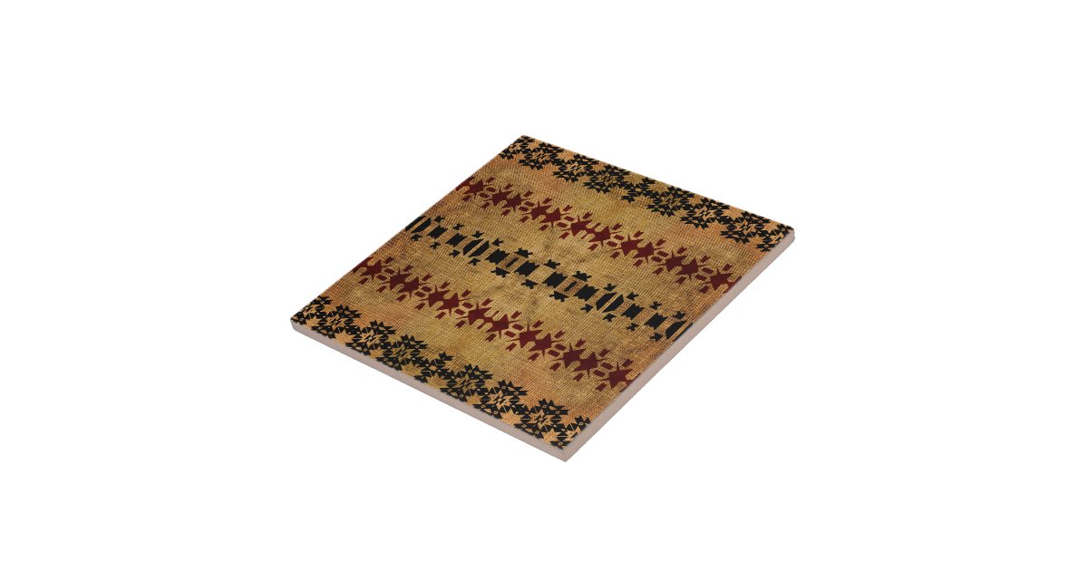 Rustic Western Mud-cloth Ceramic Tile | Zazzle
