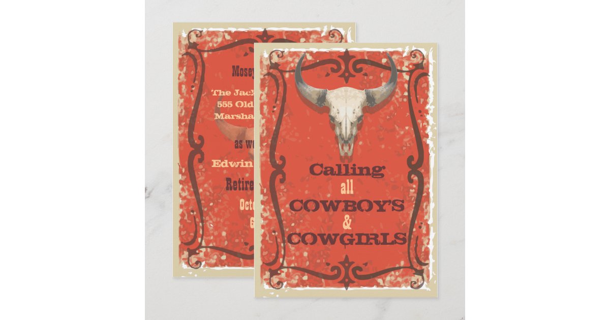 Rustic Western Party Invitation | Zazzle