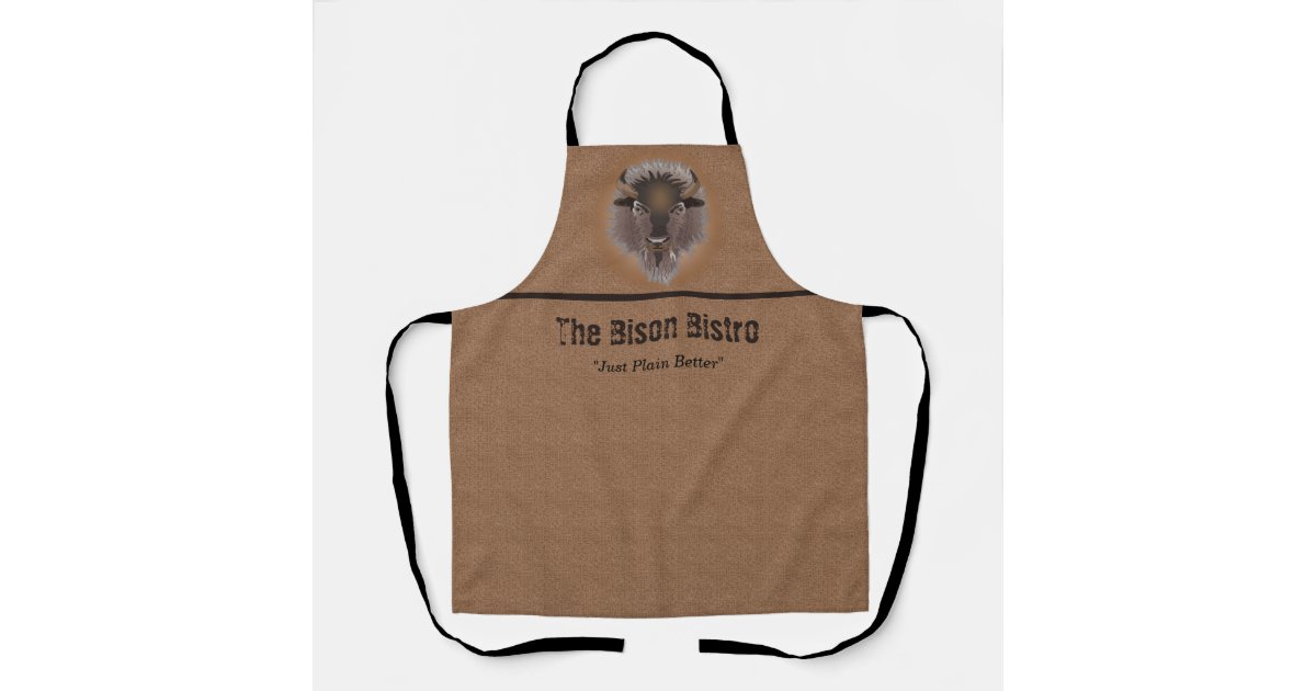 Rustic Western Plains Bison Apron | Zazzle