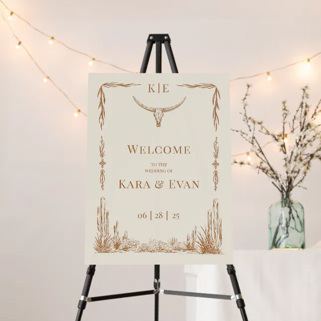 Rustic Western Wedding Welcome Sign | Zazzle