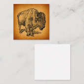 Rustic Western Wild Buffalo Bison Antique Art Note Card | Zazzle
