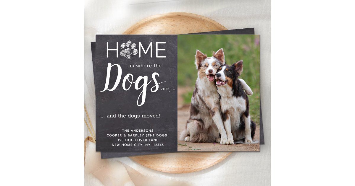Rustic We've Moved New Address Pet Photo Moving Announcement | Zazzle