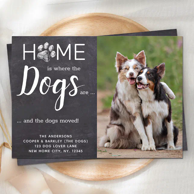 Rustic We've Moved New Address Pet Photo Moving Announcement | Zazzle