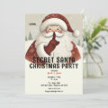 Rustic Whimsical Secret Santa Christmas Party Invitation | Zazzle