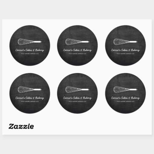Rustic Whisk Logo Bakery, Catering Stickers | Zazzle