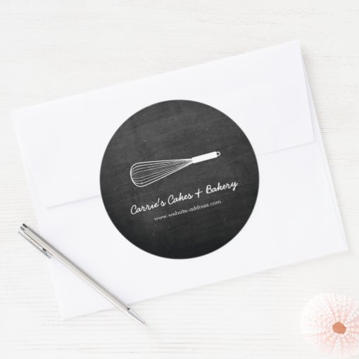 Rustic Whisk Logo Bakery, Catering Stickers | Zazzle