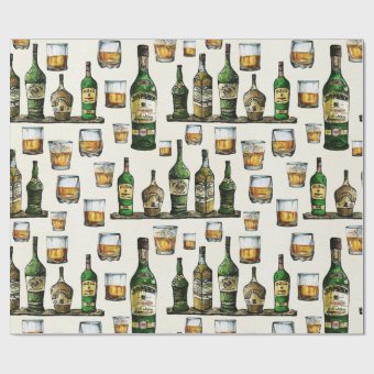 Rustic Whiskey Wrapping Paper | Zazzle