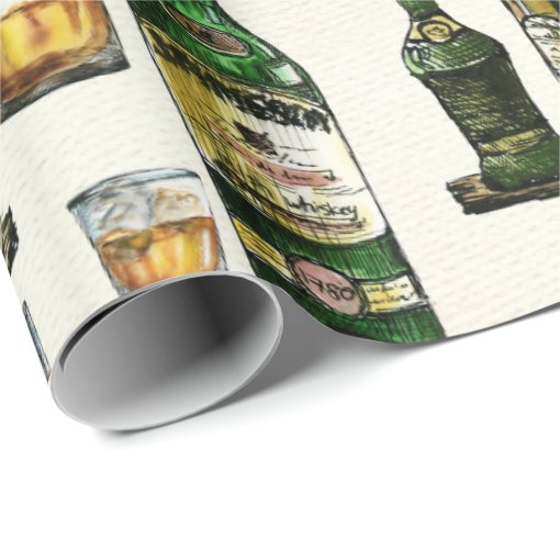 Rustic Whiskey Wrapping Paper | Zazzle