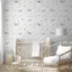 Rustic White Butterflies Garden Peel and Stick Wallpaper | Zazzle