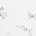 Rustic White Butterflies Garden Peel and Stick Wallpaper | Zazzle