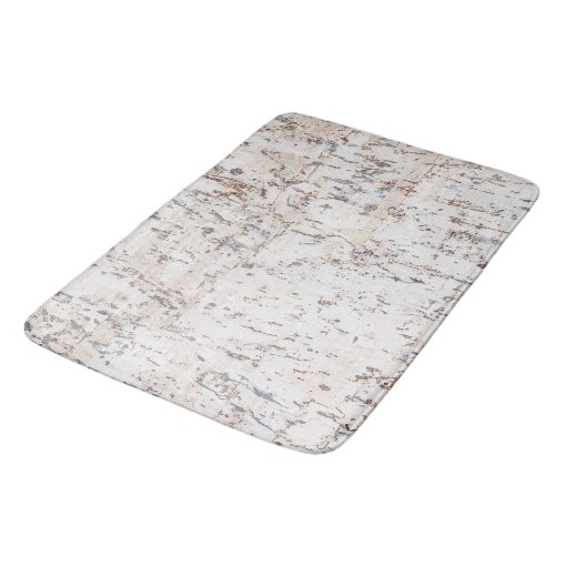 rustic white cork bath mat | Zazzle