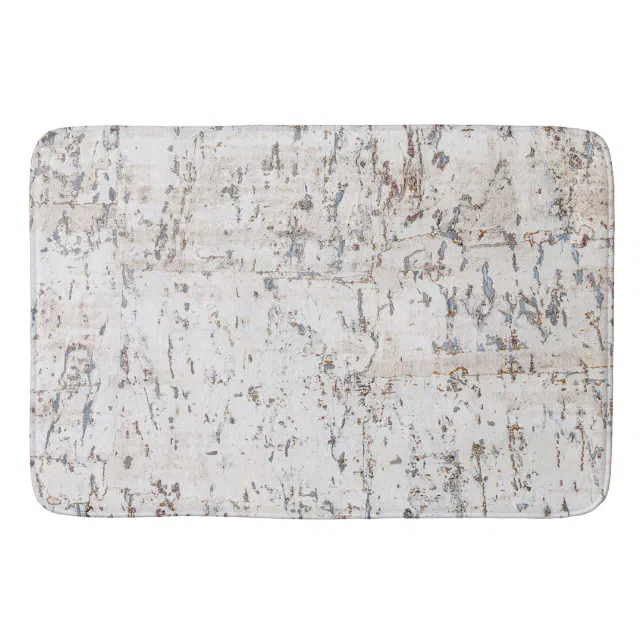 rustic white cork bath mat | Zazzle