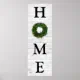 Rustic White Shiplap Wood Home Boxwood Wreath Poster | Zazzle