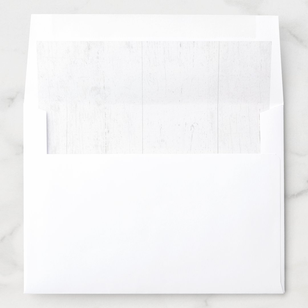Rustic White Weathered Wood Envelope Liner | Zazzle