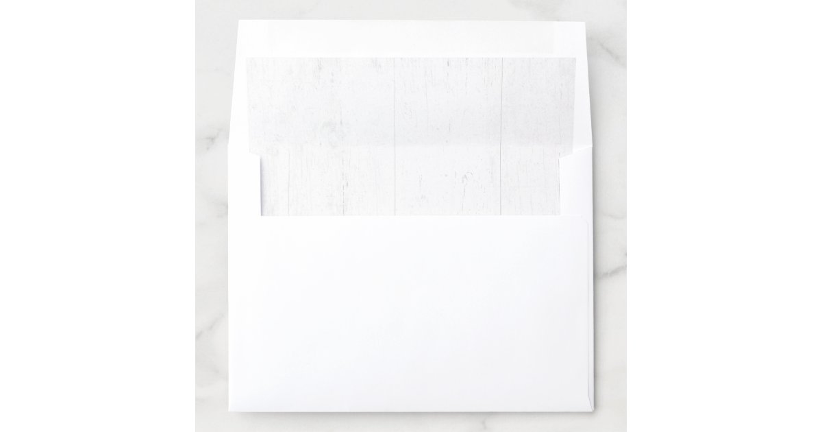 Rustic White Weathered Wood Envelope Liner | Zazzle