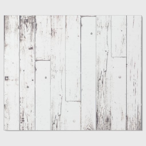 Rustic White Wood Shabby Chic Country Wedding Wrapping Paper | Zazzle